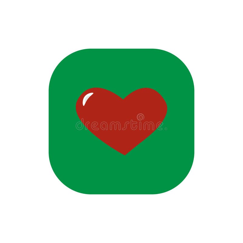 Vector Van Het Hart De Vierkante Pictogram Vector Illustratie ...