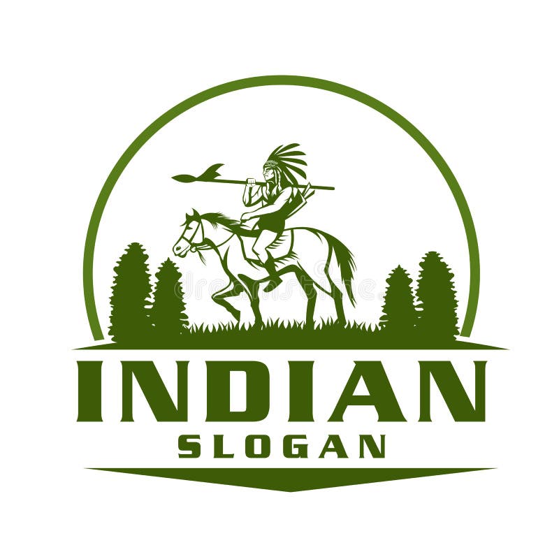 Vector Van Het Indiase Logo Van Het Logo Stock Illustratie ...