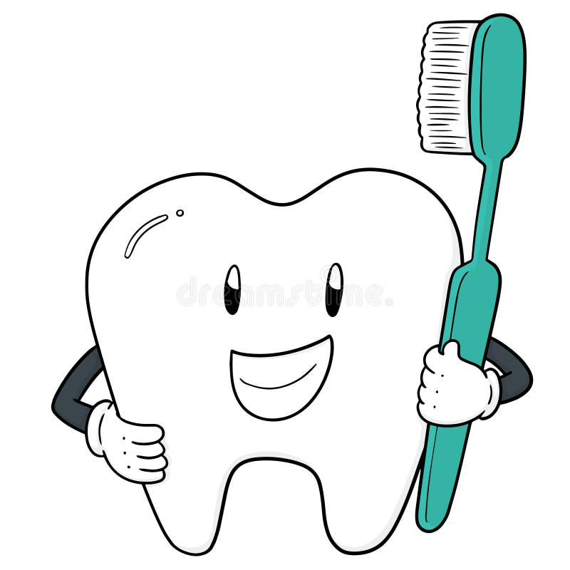 Vector Van Tand En Tandenborstel Vector Illustratie - Illustration of ...