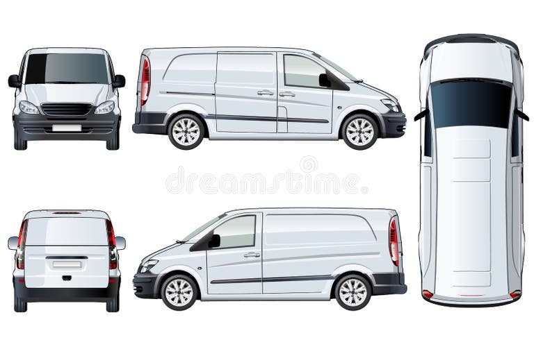Vector Van Template Isolated on White Stock Vector - Illustration of ...