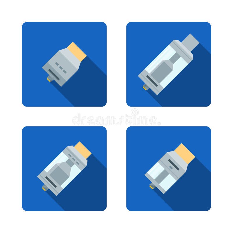 Vector Vaporizer Atomizers Types Icons Stock Illustration ...