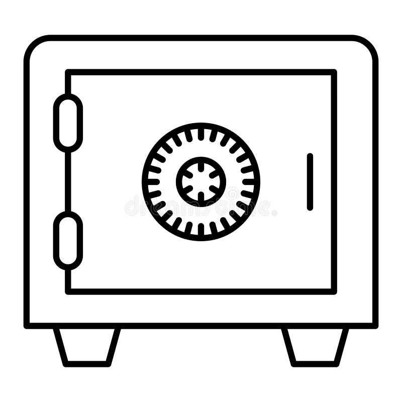 Vector Vault Outline Icon Design Stock Vector - Illustration of icon ...