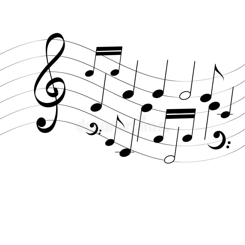 Music notes triple stock vector. Illustration of symbol - 107181148