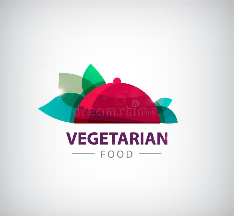 Veg Restaurant Logo Vegetarian Restaurant Design Template. Vector And