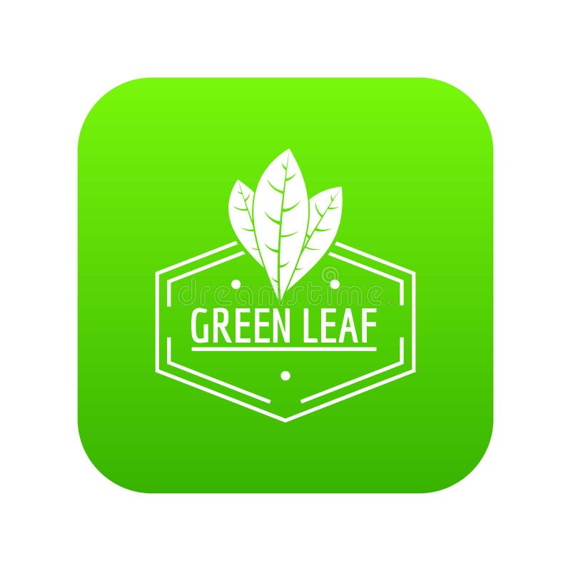 Vector Verde Del Verde Del Icono De La Hoja Ilustración del Vector ...
