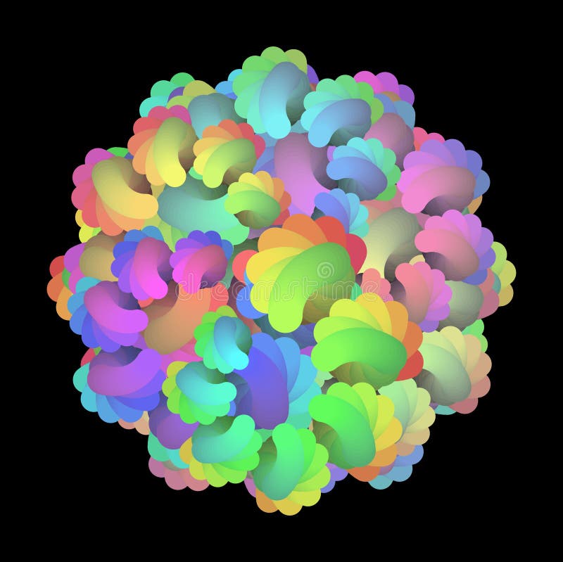 Vector Versicolor Downy Clew Background Abstract Pinnate Rainbow Design ...