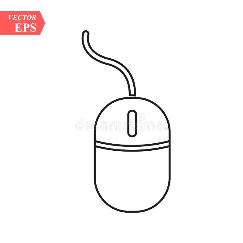 Vector Version. Computer Mouse Line Icon. Eps 10 Illustration Stock ... Vector Version. Computer Mouse Line Icon. Eps 10 Illustration Stock ...