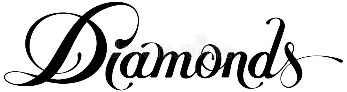 Diamonds Custom Calligraphy Text Stock Illustrations – 1 Diamonds ...