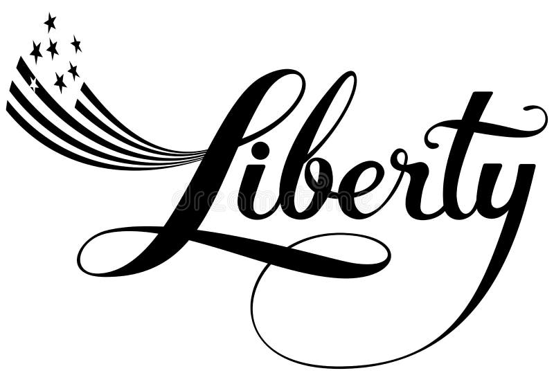 Liberty - Custom Calligraphy Text Stock Vector - Illustration of ... Liberty - Custom Calligraphy Text Stock Vector - Illustration of ...