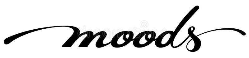 Moods - Custom Calligraphy Text Stock Vector - Illustration of moods ...