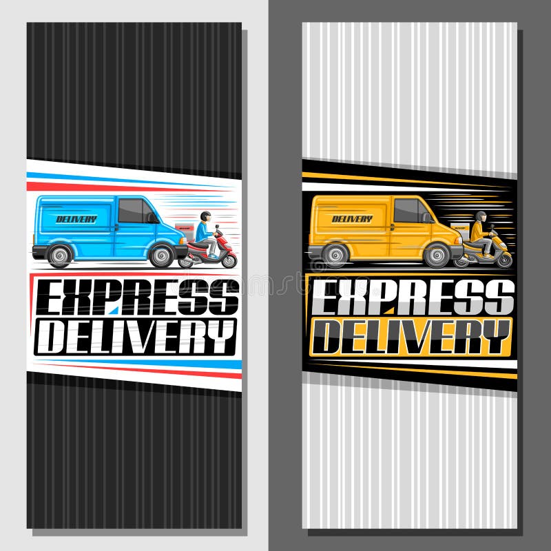 Vector Vertical Banners for Express Delivery Stock Vector ...