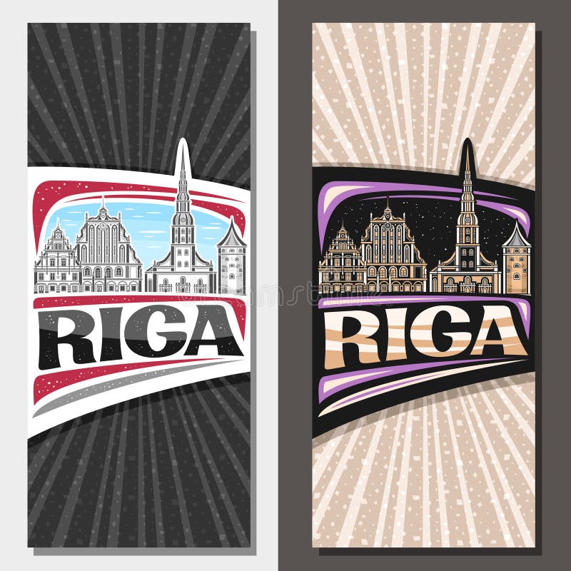 Vector Vertical Layouts for Riga Stock Illustration - Illustration of ...