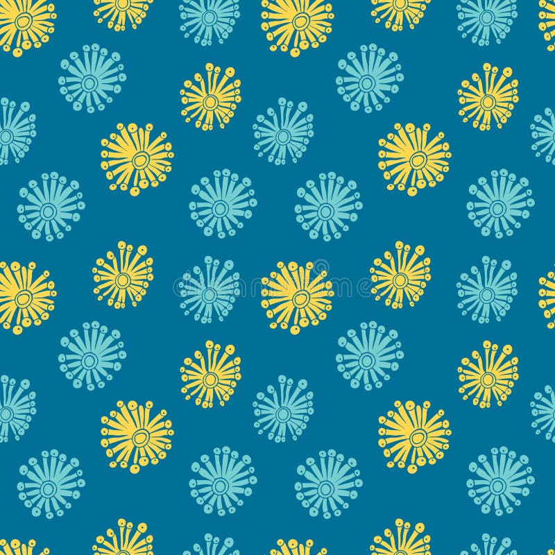 Very Simple Hand Drawn Floral Pattern Stock Vector - Illustration of ...