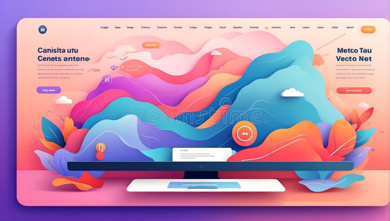 Vector Vibes: Professional UI UX Landing Page. AI Generate Stock ...