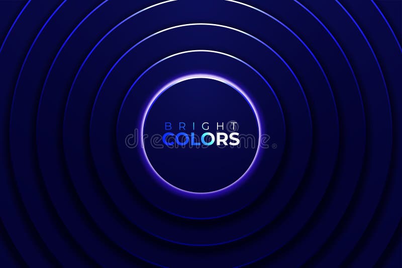 Vector Vibrant Neon Circle with Glow. Modern Round Frame with Empty ...