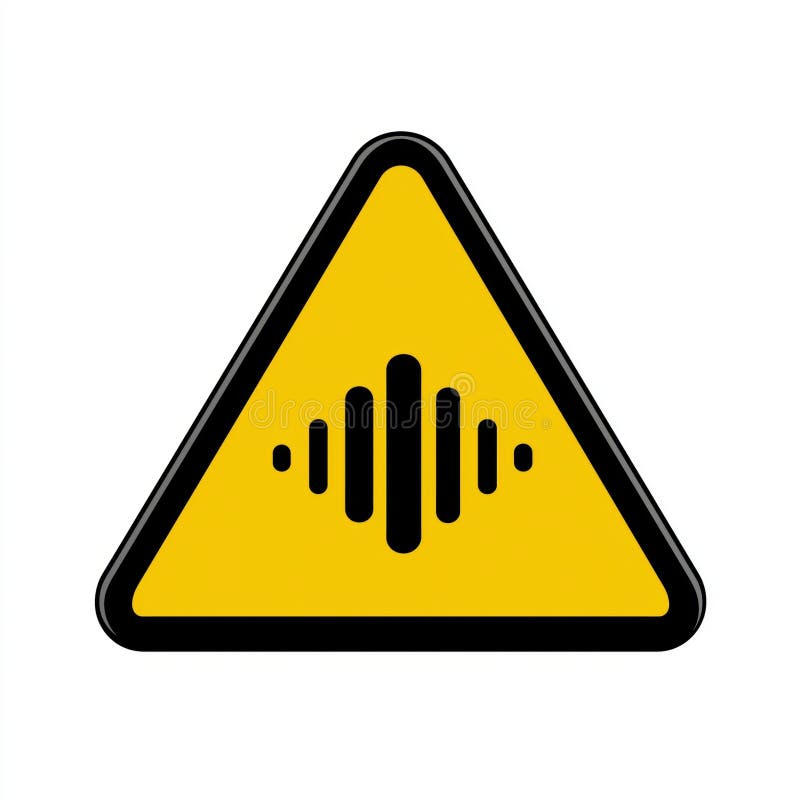 Vector Vibration Hazard Warning Sign with Yellow Triangle and Black ...