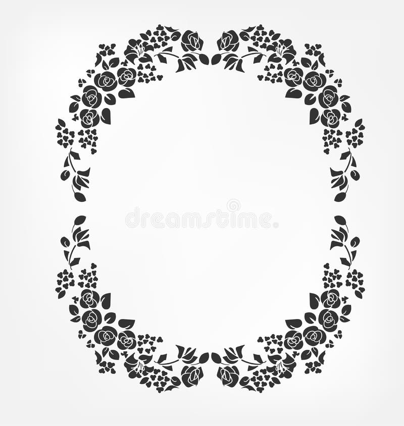Vector Victorian Baroque Design Elements Flower Rose Flame Circle ...
