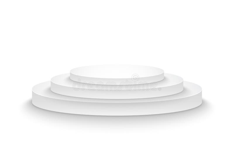 Vector Victory Platform Template. 3D Realistic Vector Winner Stage ...