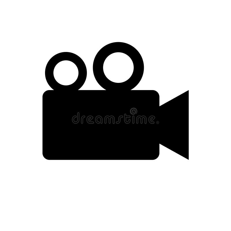Vector of Video Camera Icon Black and White. EPS8 . Stock Vector ...
