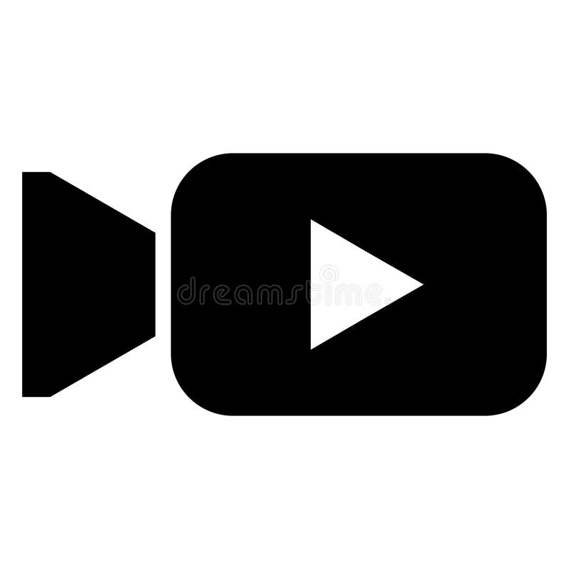 Vector Video Camera with Play Icon Stock Vector - Illustration of ...