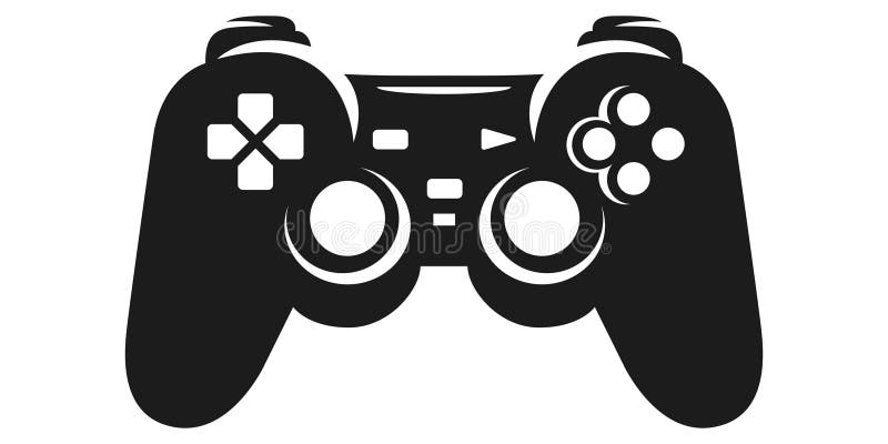 Vector Video Gaming Controller. Stylish Black Vector Gamepad. Stock ...