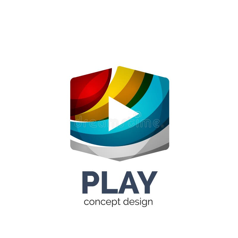 Vector Video Play Logo Template Stock Vector - Illustration of clip ...