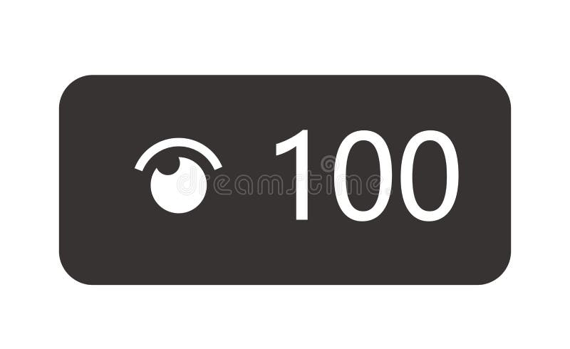 Vector of Video Views Counter, User Count of Live Stream Close Up Stock ...