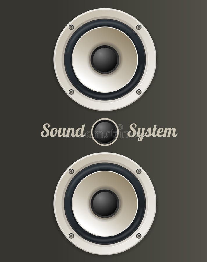 Vector Vintage Audio Speaker Set Stock Vector - Illustration of ...