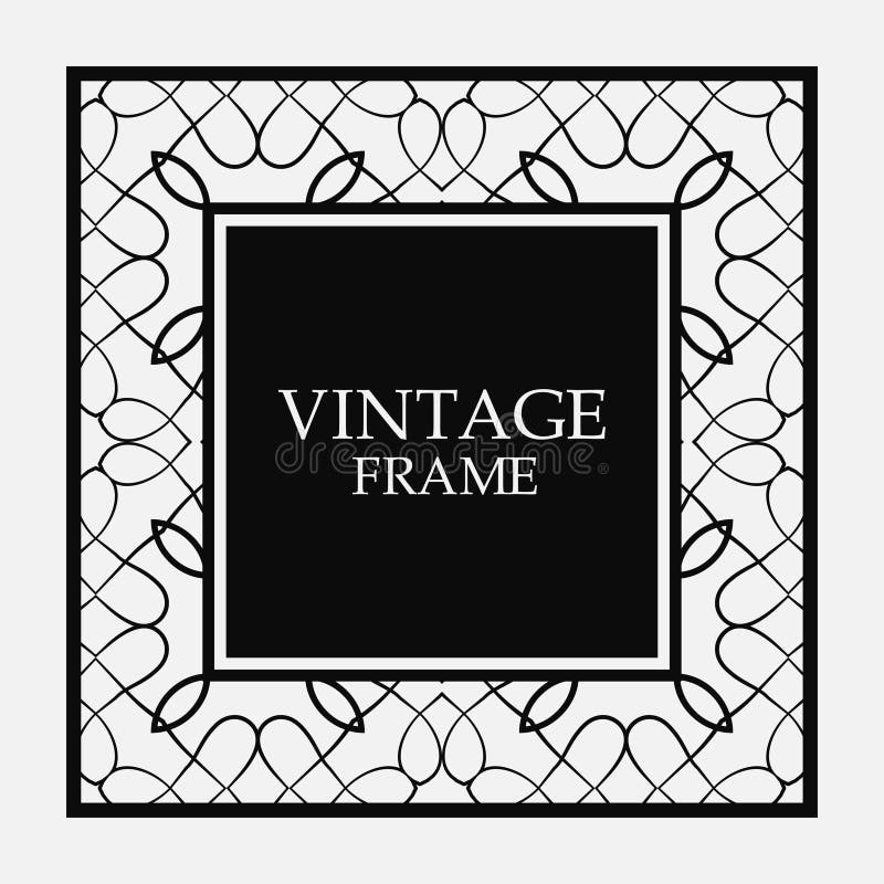 Vintage border frame stock vector. Illustration of antique - 116282087
