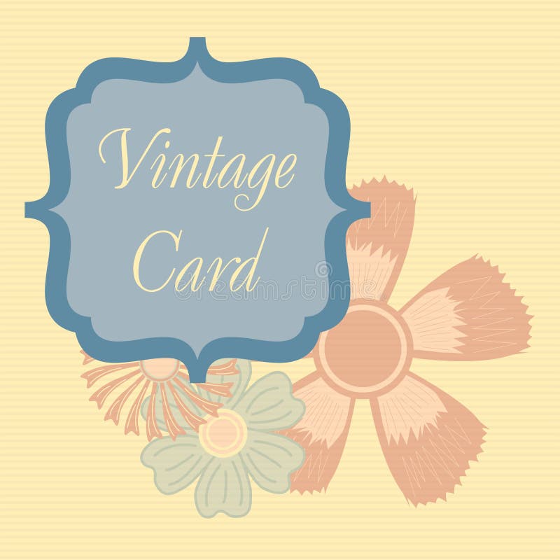 Vintage card stock vector. Illustration of antique, beautiful - 29788388