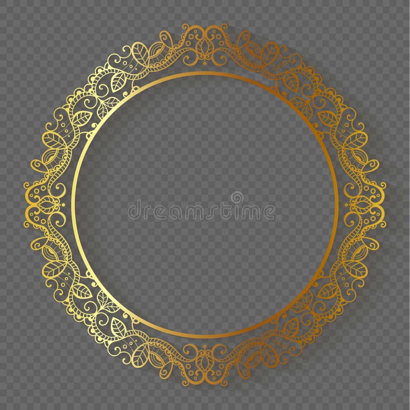Vector Vintage Circle Frames, Made of Lace with Shadow. Stock Vector ...