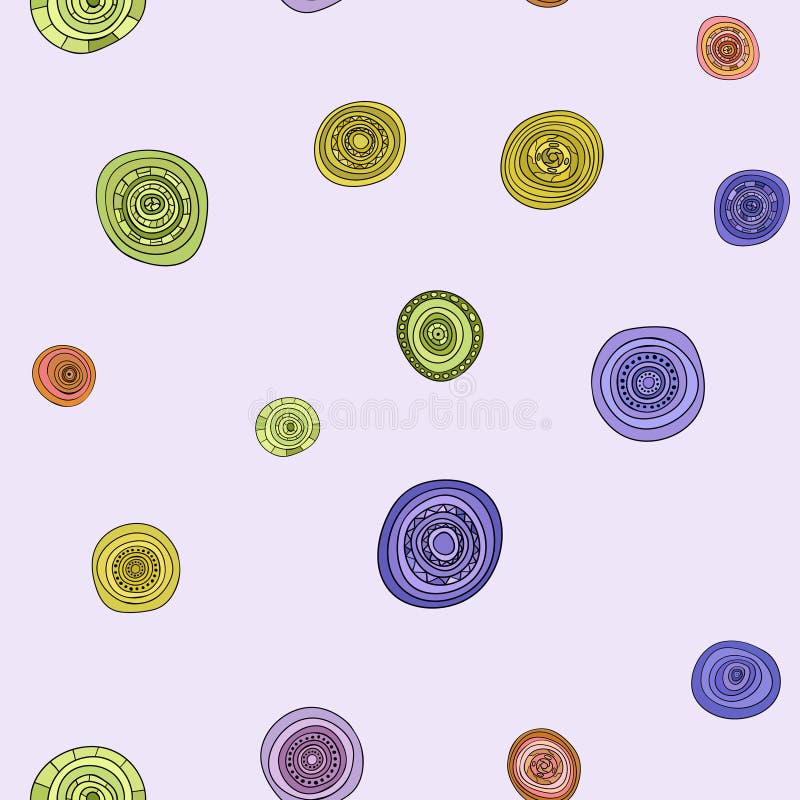 Vector Vintage Colored Circles Seamless Pattern Stock Illustration ... Vector Vintage Colored Circles Seamless Pattern Stock Illustration ...