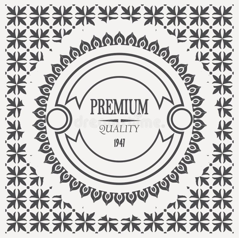 Vector Vintage Cool Premium Label with Seamless Pattern for Your Design ...
