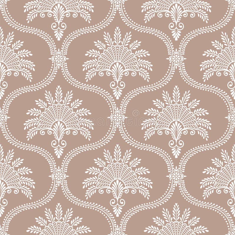 Vector Vintage Damask Pattern Design Stock Vector - Illustration of ...