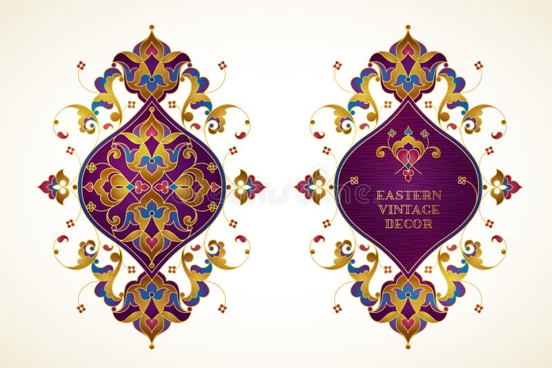 Vector Vintage Decor in Eastern Style. Stock Vector - Illustration of ...