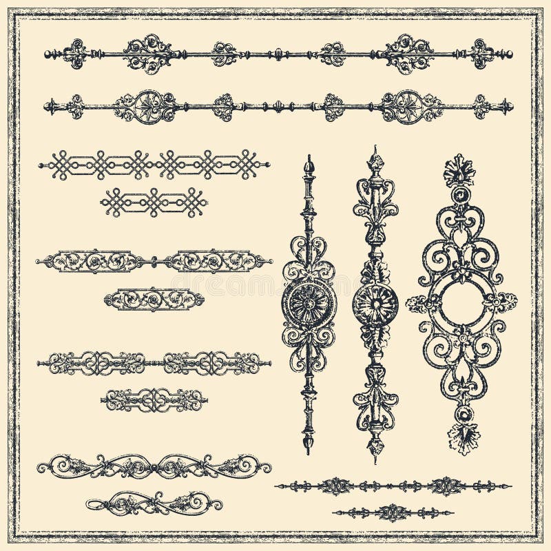 Vector Vintage Design Elements Stock Vector - Illustration of ...