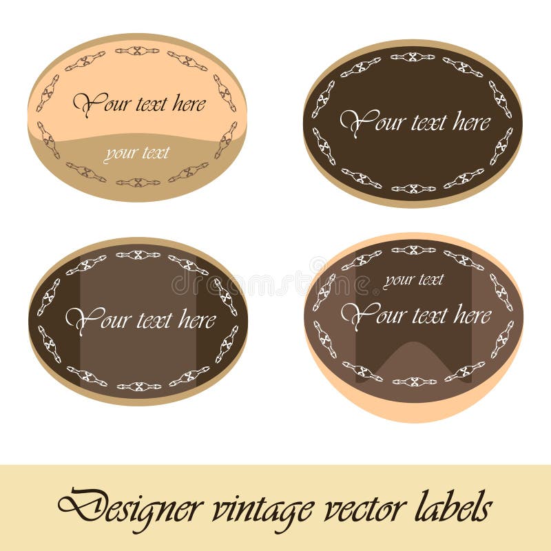 Vector Vintage Designer Labels. Card for Text. Stock Vector ...