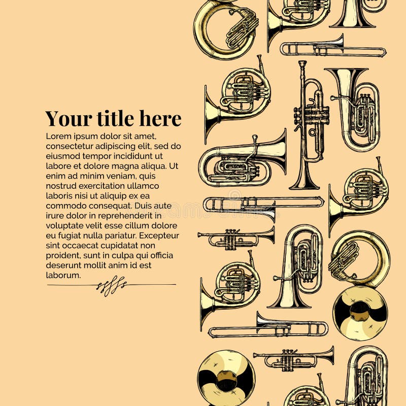 Illustration of tuba stock vector. Illustration of classical - 173894609