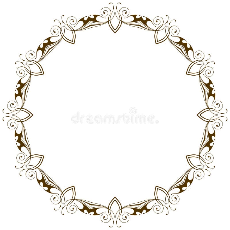 Vintage Calligraphic Frame with Pink Roses. Vector Stock Vector ...