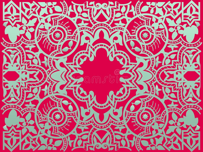 Vector Vintage Flower Motif Arabic Retro Pattern Stock Vector ...