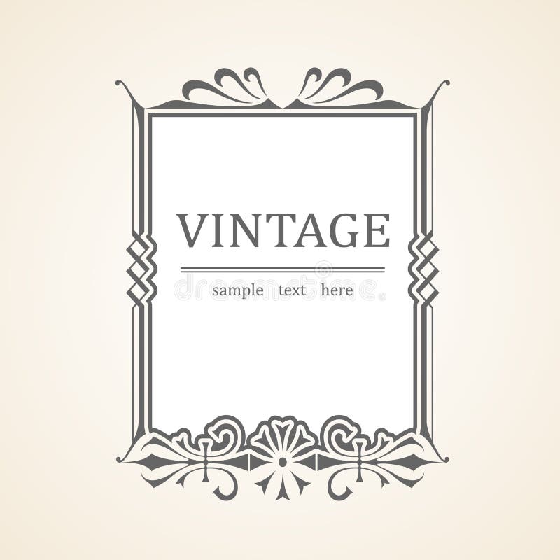 Vector Vintage frame stock vector. Illustration of place - 28200139