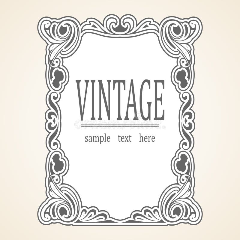 Vector Vintage frame stock vector. Illustration of place - 28200139