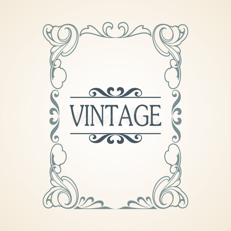 Vector Vintage frame stock vector. Illustration of place - 28200139