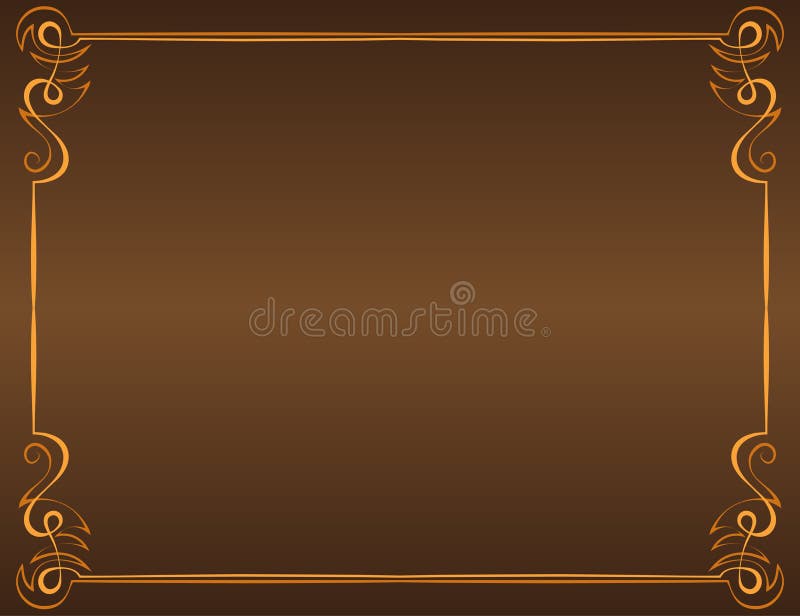 Vector Vintage Frame on a Brown Background Stock Vector - Illustration ...