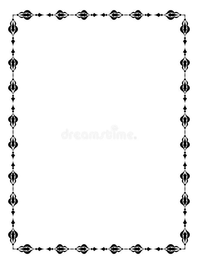 Vector Vintage Frames Black on a White Background Stock Illustration ...