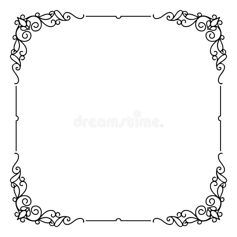 Vector Vintage Frames Black on a White Background Stock Vector ...