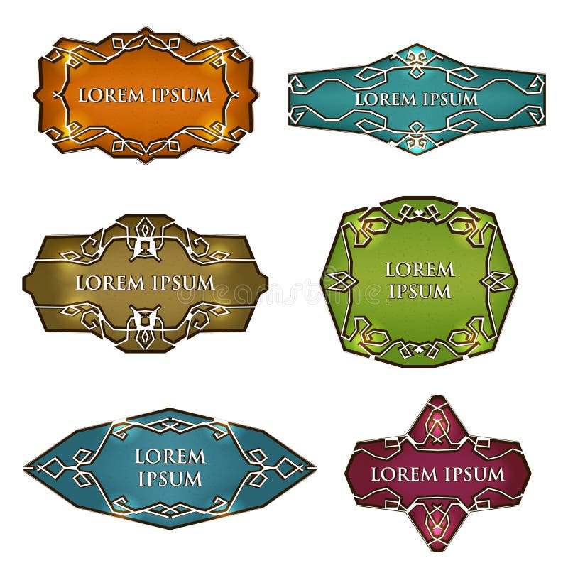 Vector vintage frames stock vector. Illustration of signage - 64349731