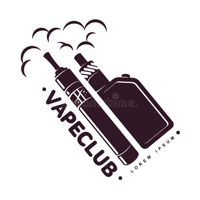 Vector Vintage Illustration Vape Logo Stock Illustration - Illustration ...