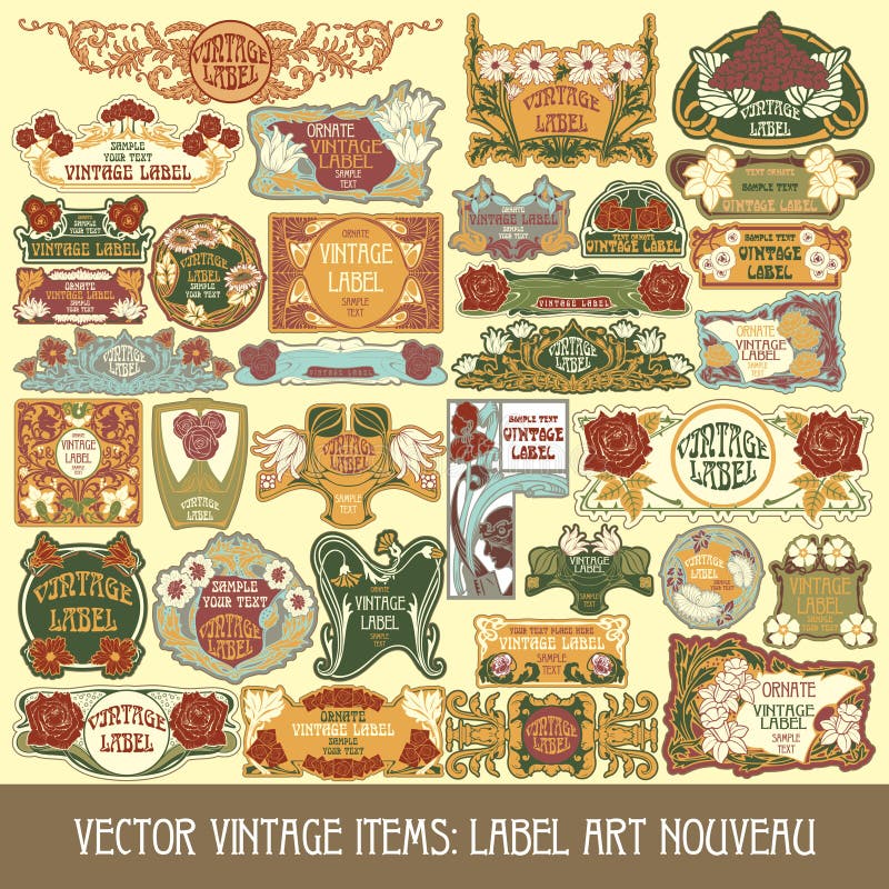 Vector vintage items stock vector. Illustration of nostalgic - 34339333