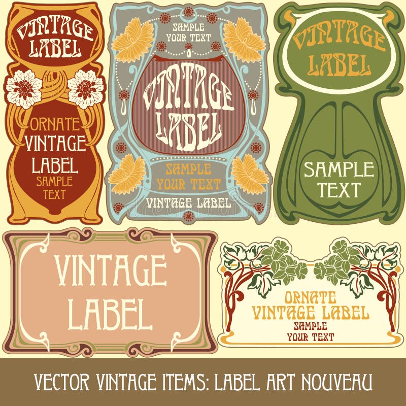 Vector vintage items stock vector. Illustration of grunge - 38482998